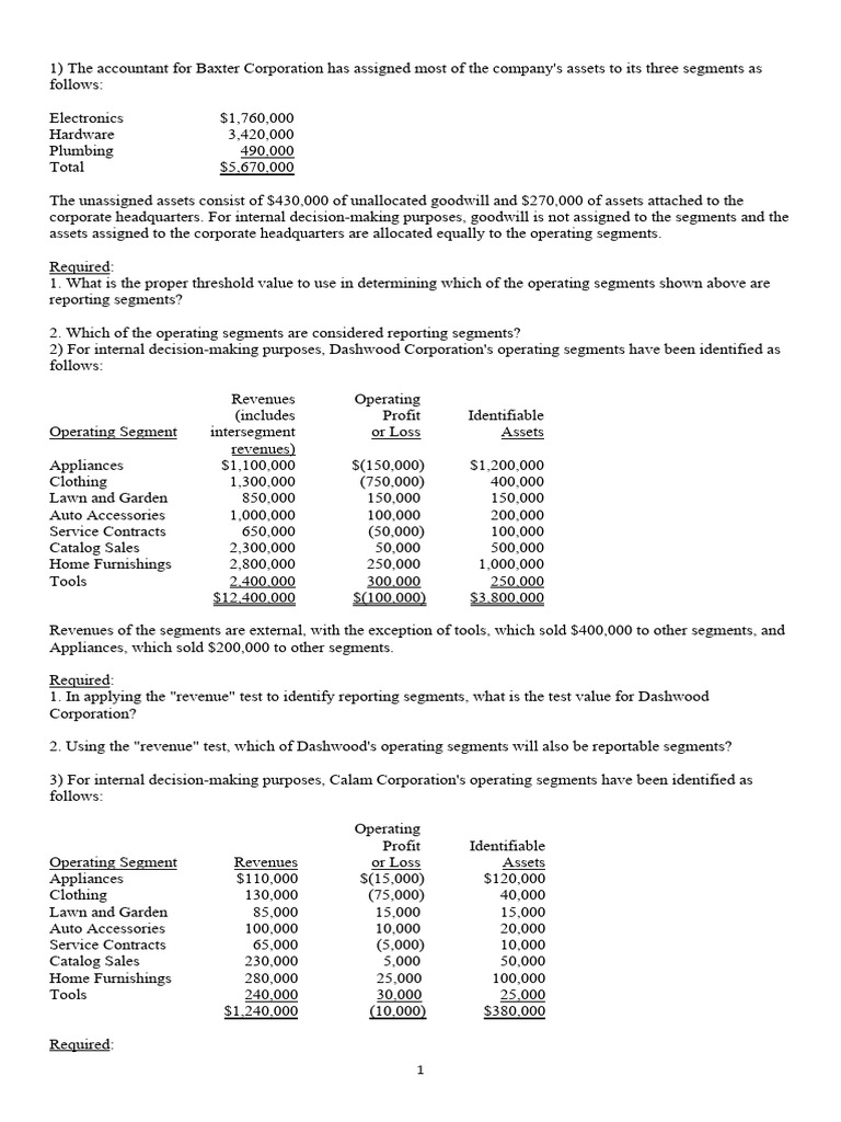 Interim and Segment Reporting | PDF | Finance & Money Management | Technology & Engineering