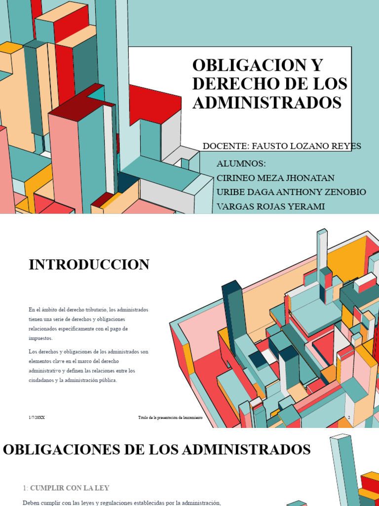 Obligacion y Derecho de Los Administrados | PDF | Impuestos | Leyes de ...