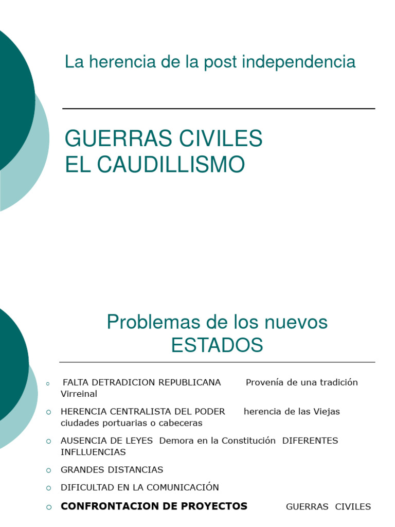 Conflictos entre caudillos en América | PDF