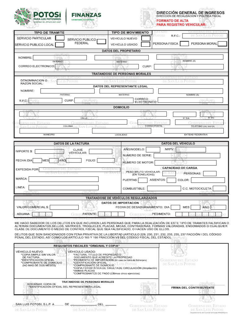 Form A To Dealt A Vehicular | PDF