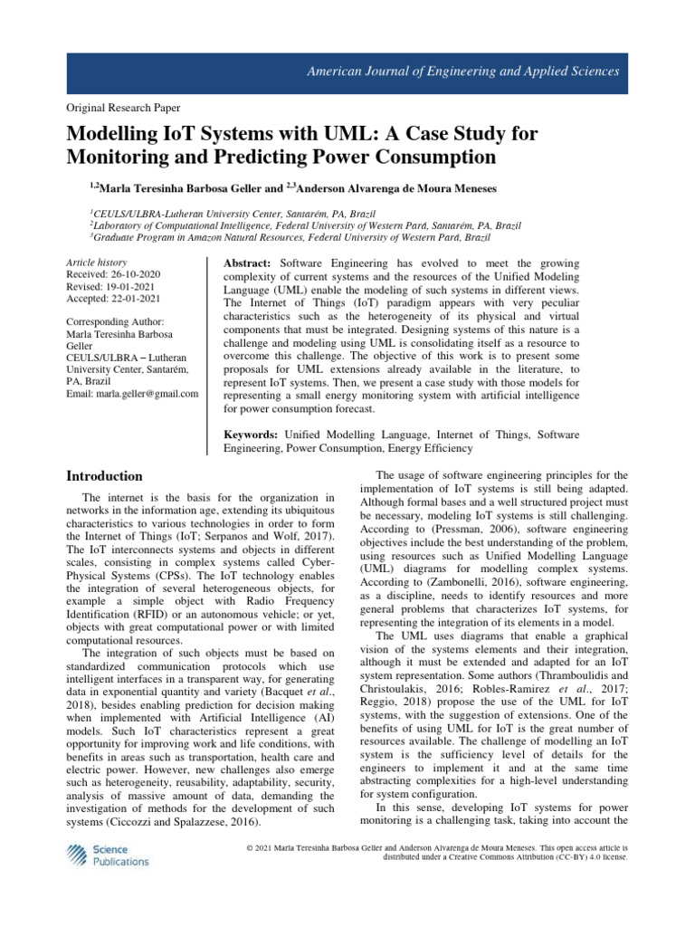 Modelling Iot Systems With Uml Pdf Unified Modeling Language Internet Of Things