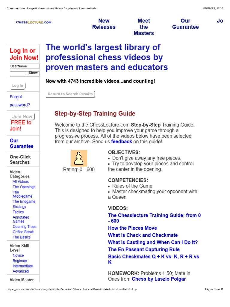 ChessLecture - Step-by-Step Training Guide | PDF | Chess | Chess Strategy