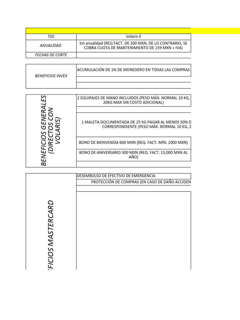 Volaris y Despegar TDC Invex b12 - R | PDF | Monedas de las Américas ...