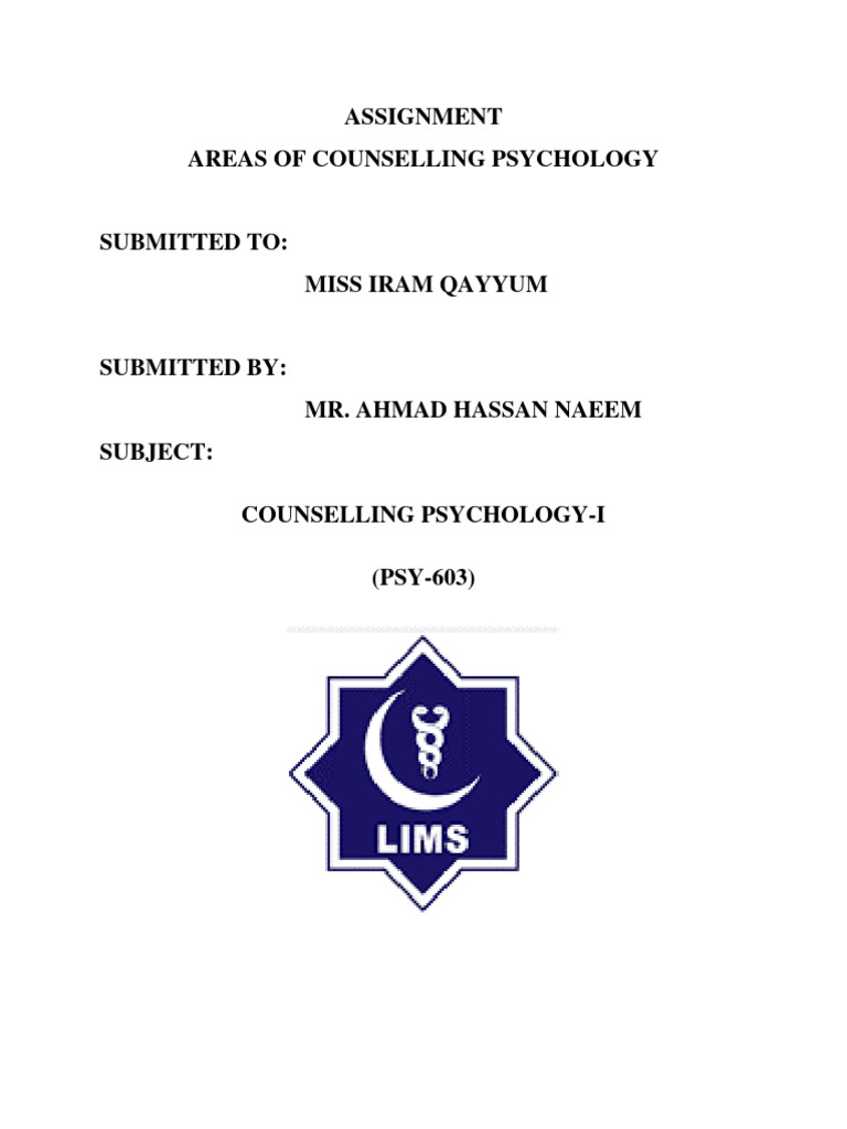 Areas of Counselling | PDF | Psychological Trauma | Psychotherapy