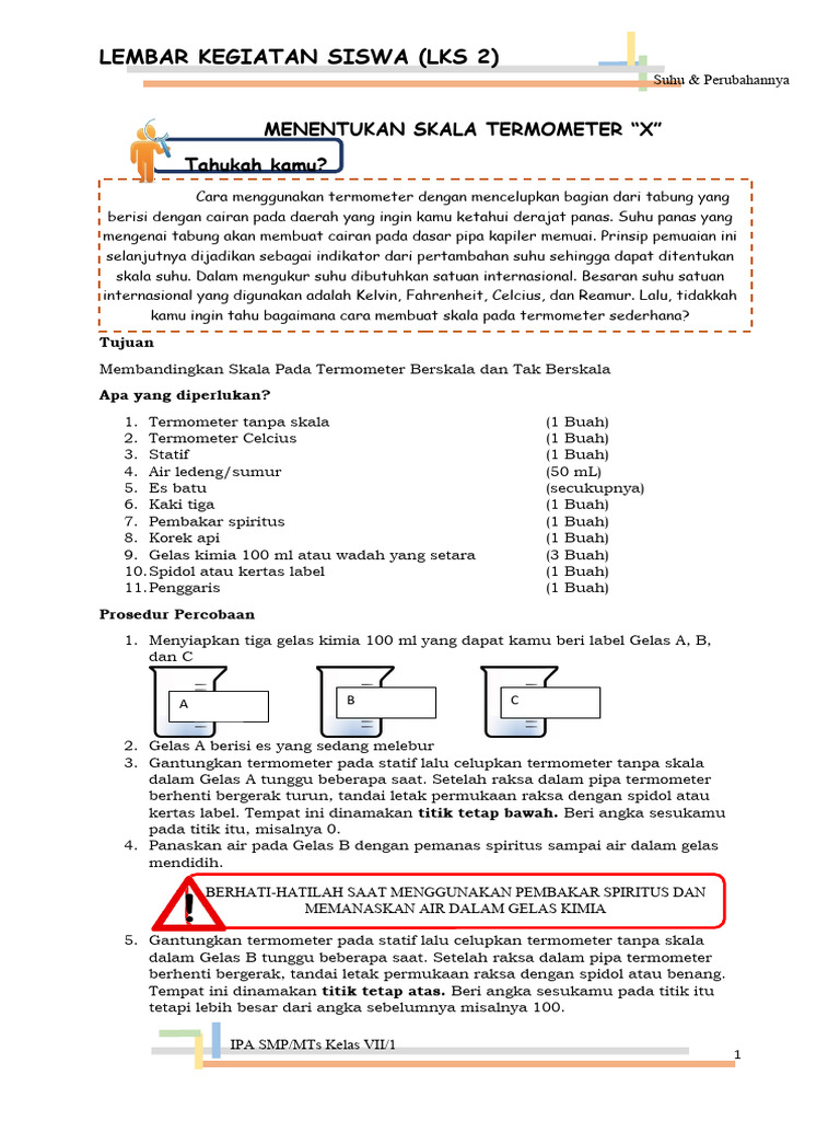 Cara Membuat Skala Termometer Sederhana | PDF