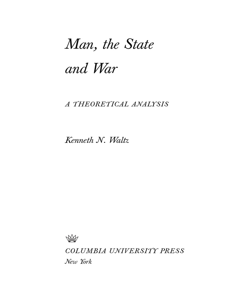 Waltz - Man, The State, and War | PDF