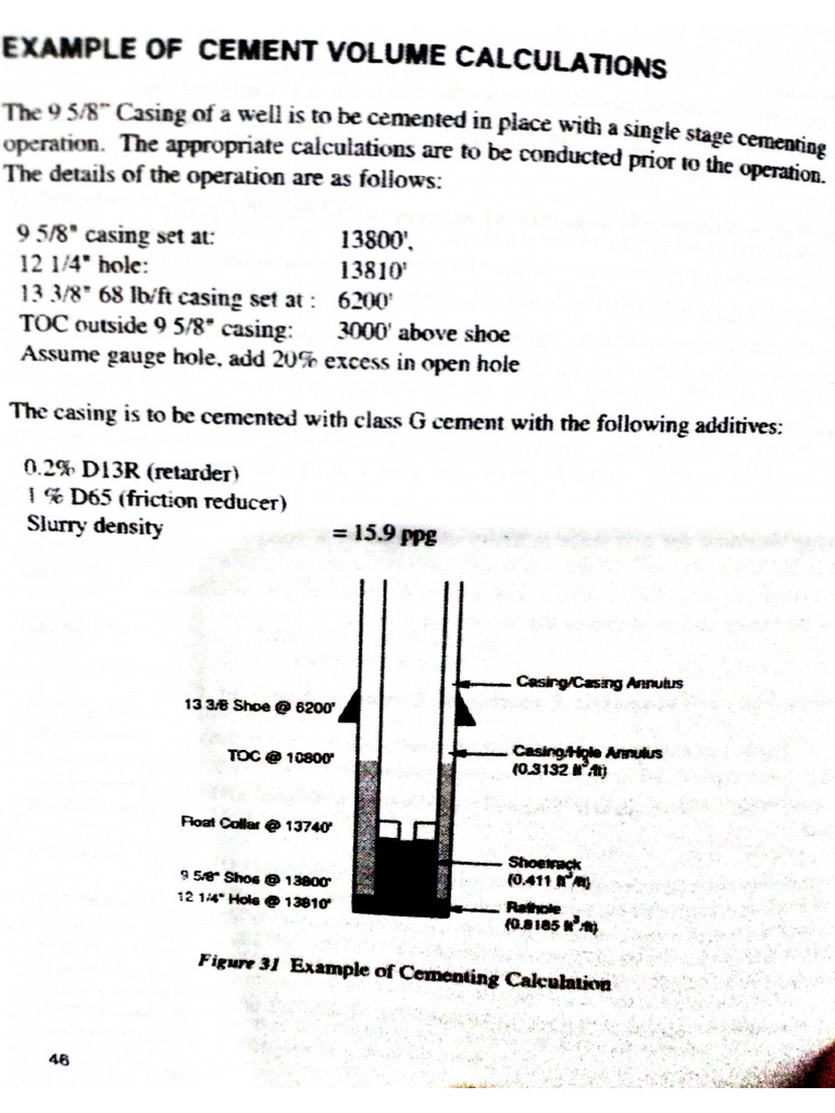 Cementing Calculation | PDF
