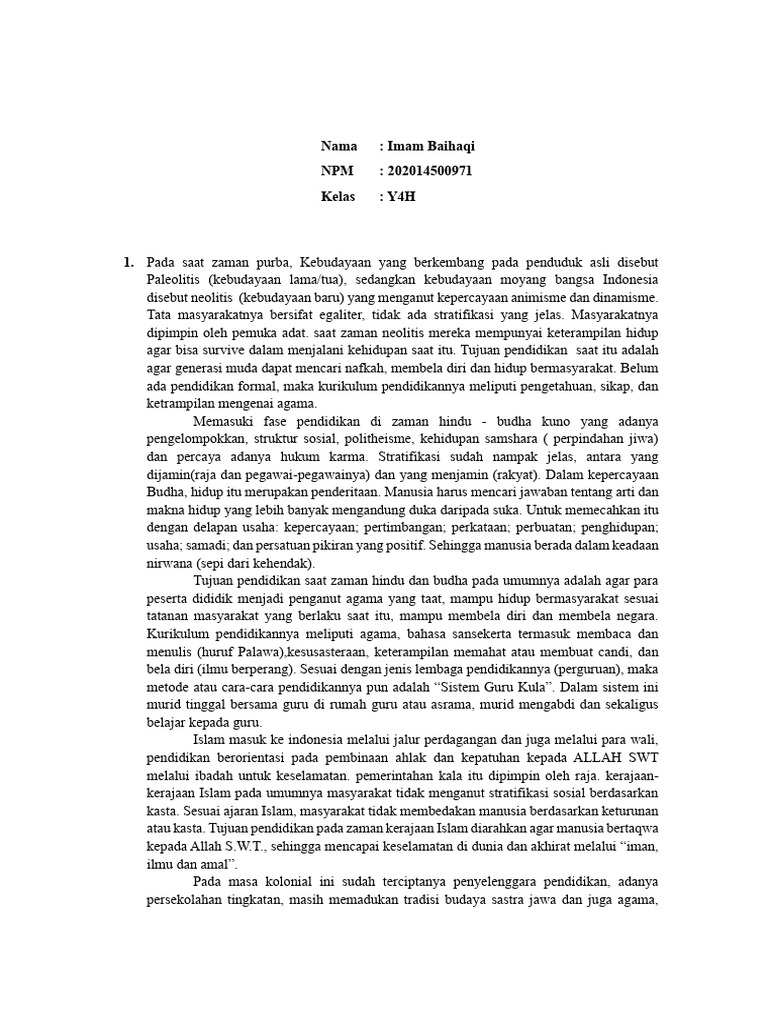 Imam Baihaqi Tugas Besar | PDF