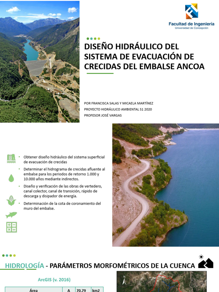 Presentación Evacuación de Crecidas Embalse Ancoa | PDF | Hidrología | Naturaleza