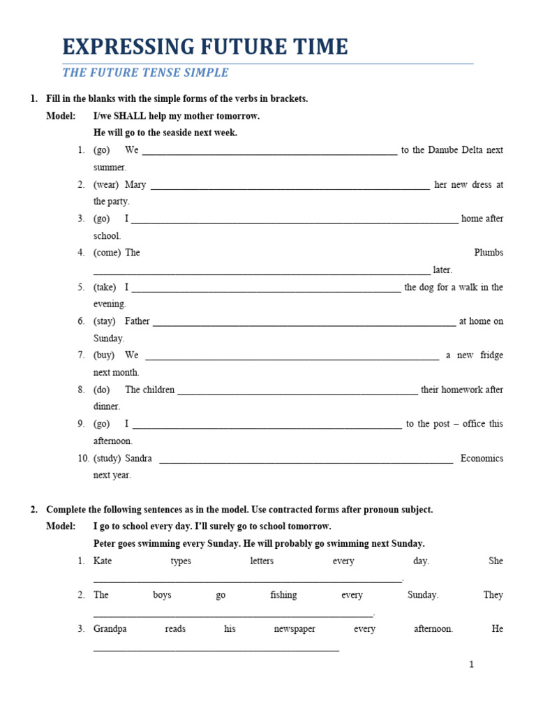 Expressing Future Time | PDF