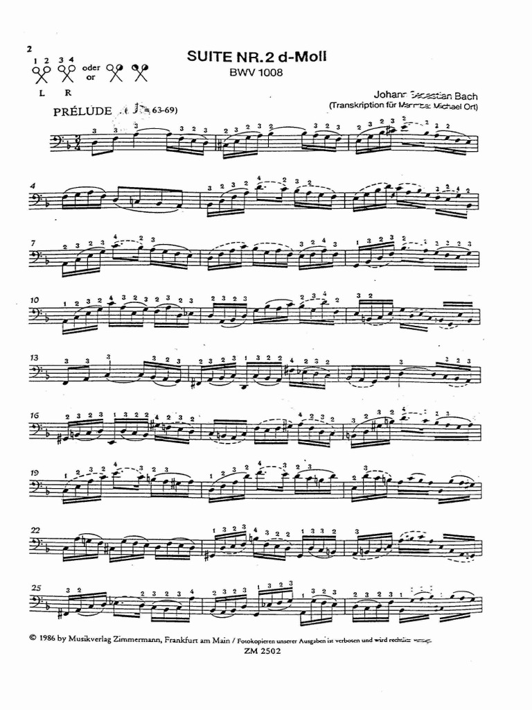 Suite Nr. 2 - Johann Sebastian Bach | PDF
