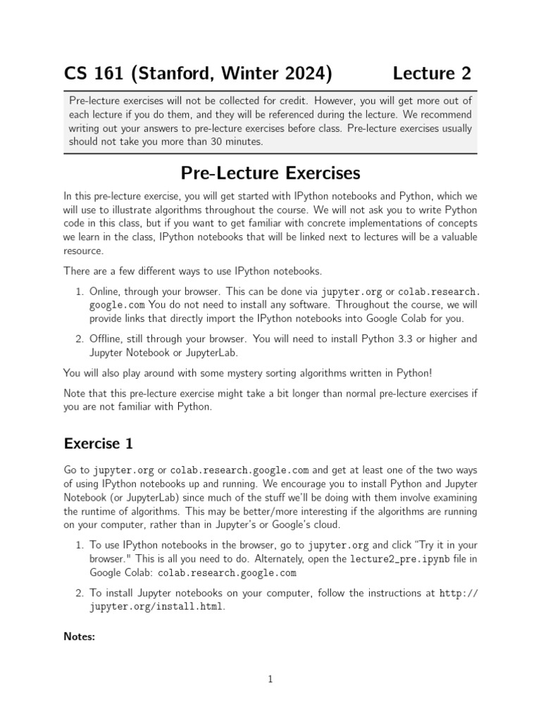 Intro to IPython & Python for CS 161 | PDF | Software | Computing