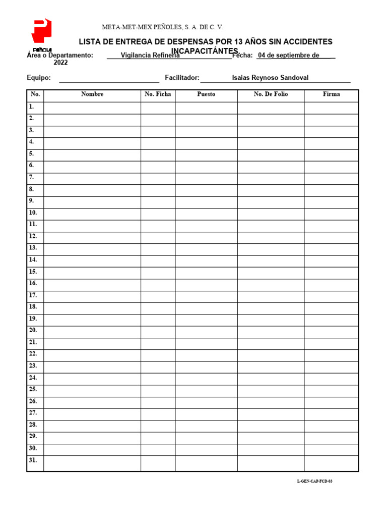 Lista de Entrega de Despensas 2021 | PDF | Finanzas y dinero