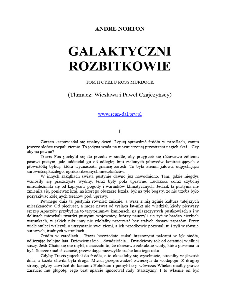 Andre Norton - Galaktyczni Rozbitkowie | PDF