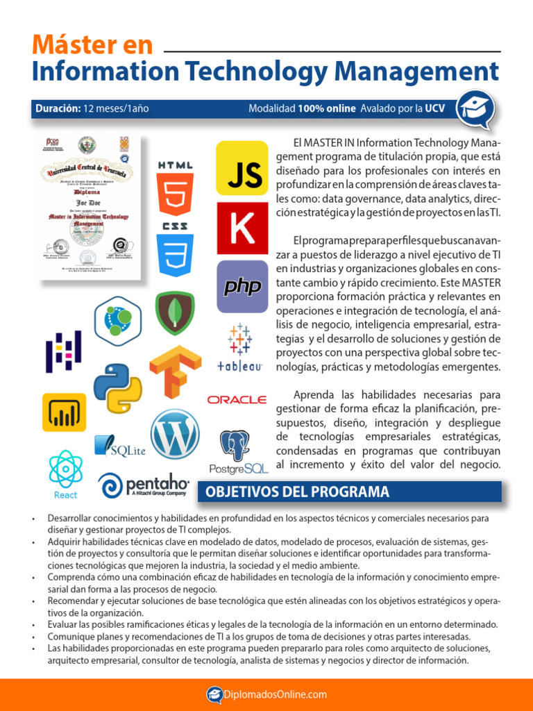 Brochure Information Technology Management | PDF