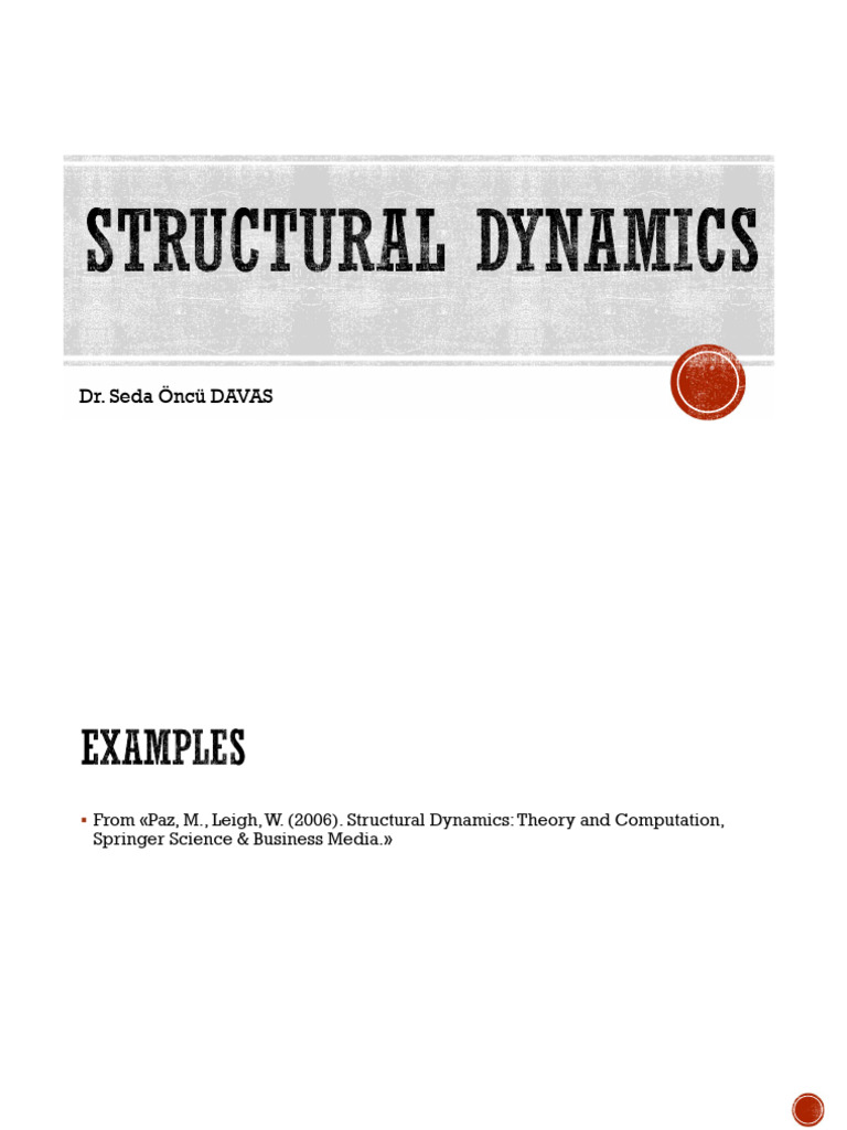 Structural Dynamics - Example 1 | PDF | Oscillation | Beam (Structure)