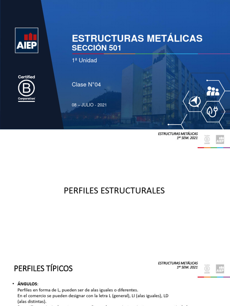 Clase N°04 - Estructuras Metalicas - 501 - 08.07.2021 | PDF