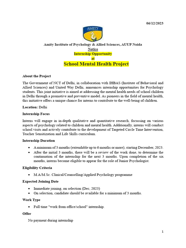 School Mental Health Project | PDF | Psychology | Mental Health
