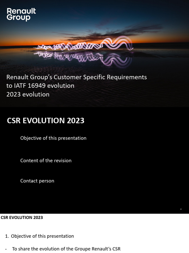 IATF Renault Group CSR Evolution 2023 | PDF | Technology & Engineering