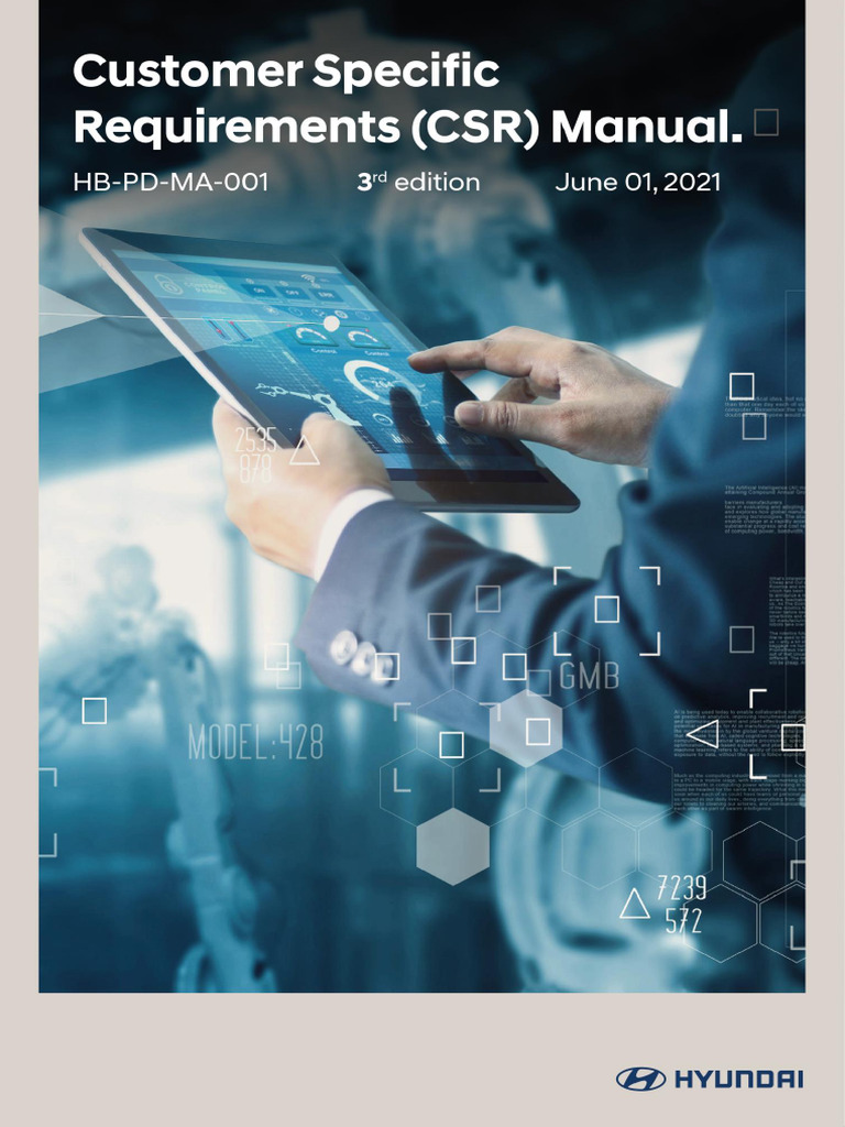 Customer Specific Requirements Manual HMB 3Â Edition | PDF | Supply ...