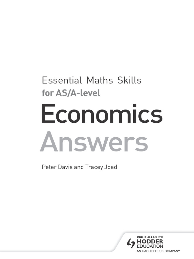 Essential Maths for A-Level Economics | PDF