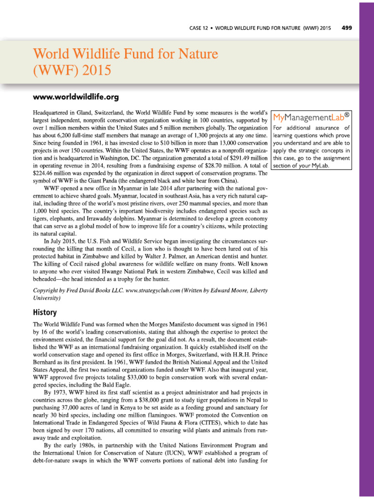 World Wildlife Fund | PDF