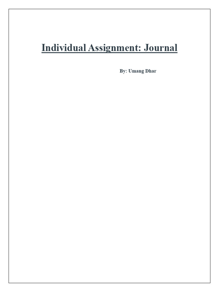 Journal - Managing Change - Umang | PDF