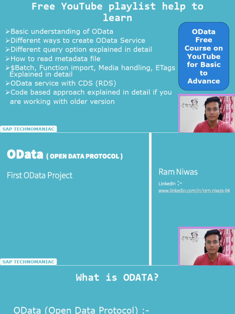 Odata Sap Technomaniac On Youtbe 1704788169 | PDF | Representational State Transfer | World Wide Web