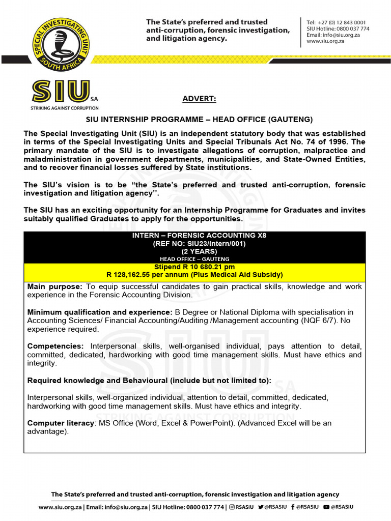 24 Interns Advert Edited - Final | PDF