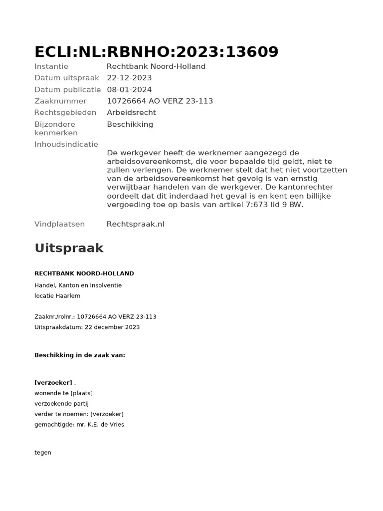 Ecli NL Rbnho 2023 13609 | PDF