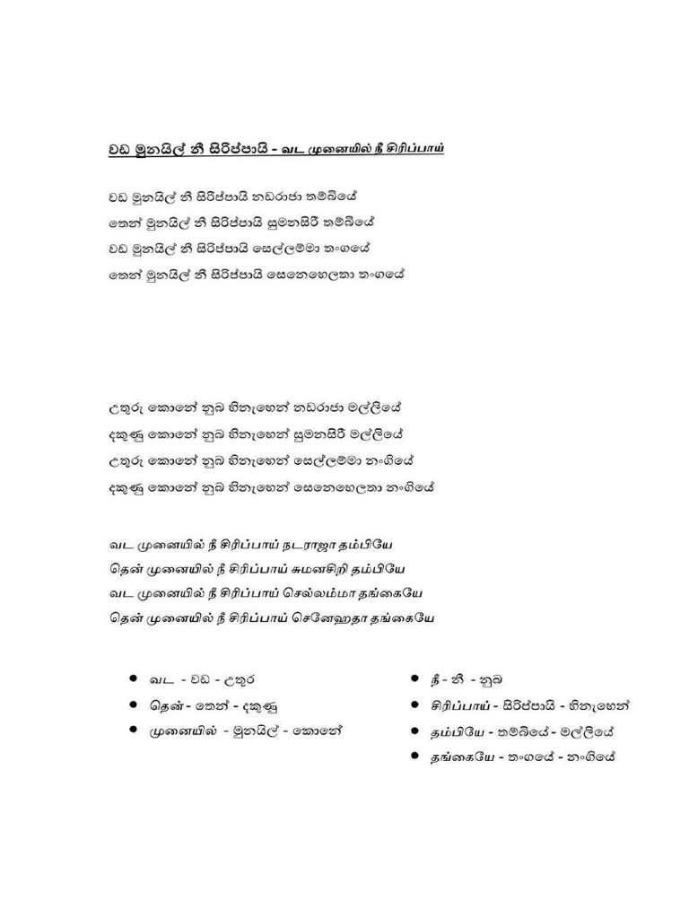 Tamil Course 1 | PDF