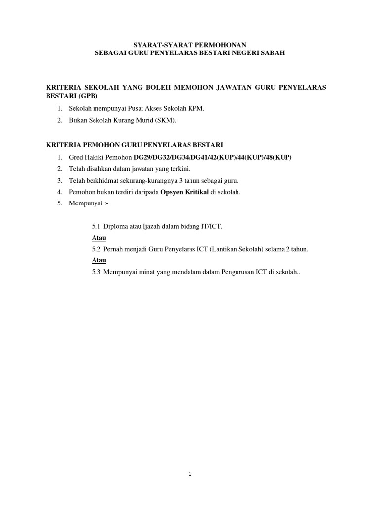 Borang Permohonan GPB Sabah 2021 Update | PDF