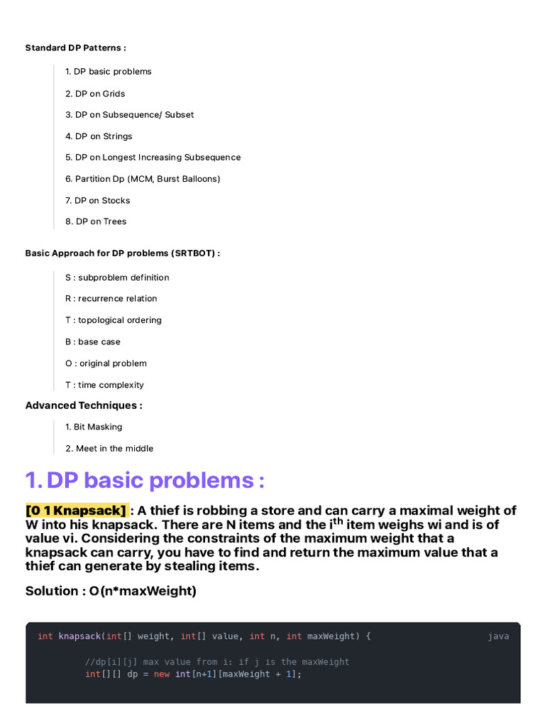 Dynamic Programming | PDF