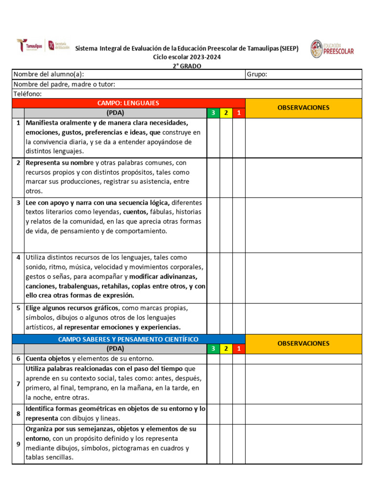 Hoja - Registro - 2â° | PDF