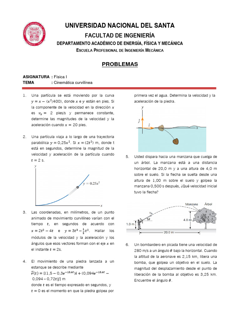 Práctica 05 - Cinemática Curvilínea | PDF