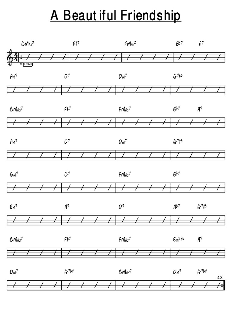 A Beautiful Friendship Chord Chart | PDF