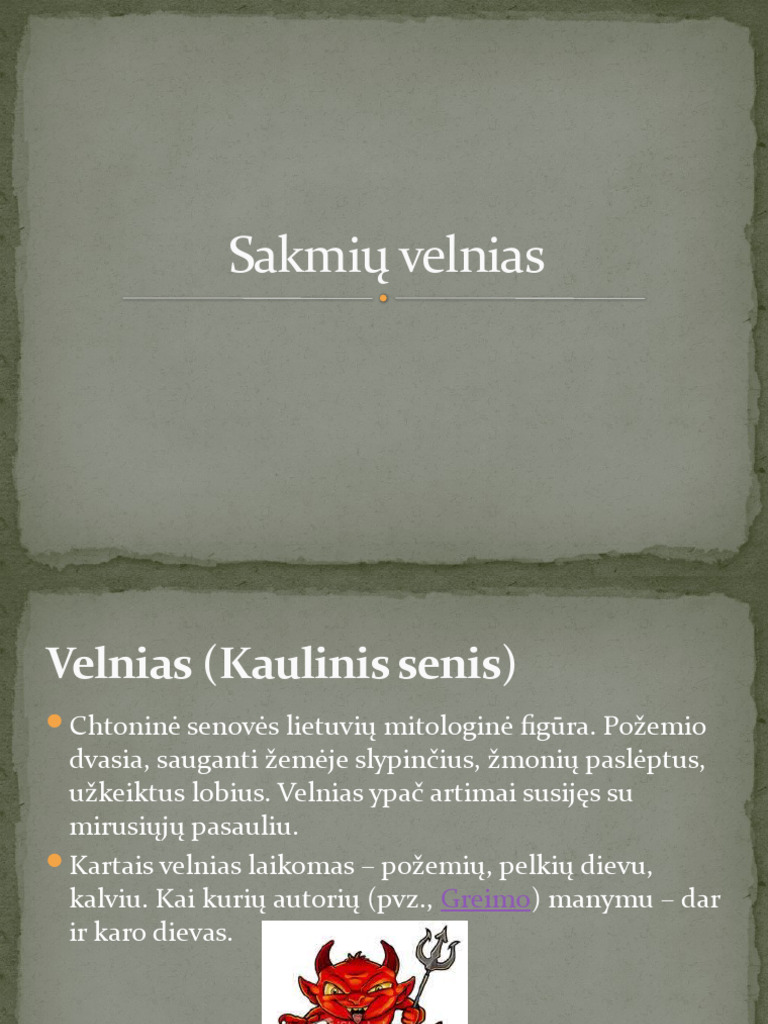Sakmių Velnias | PDF