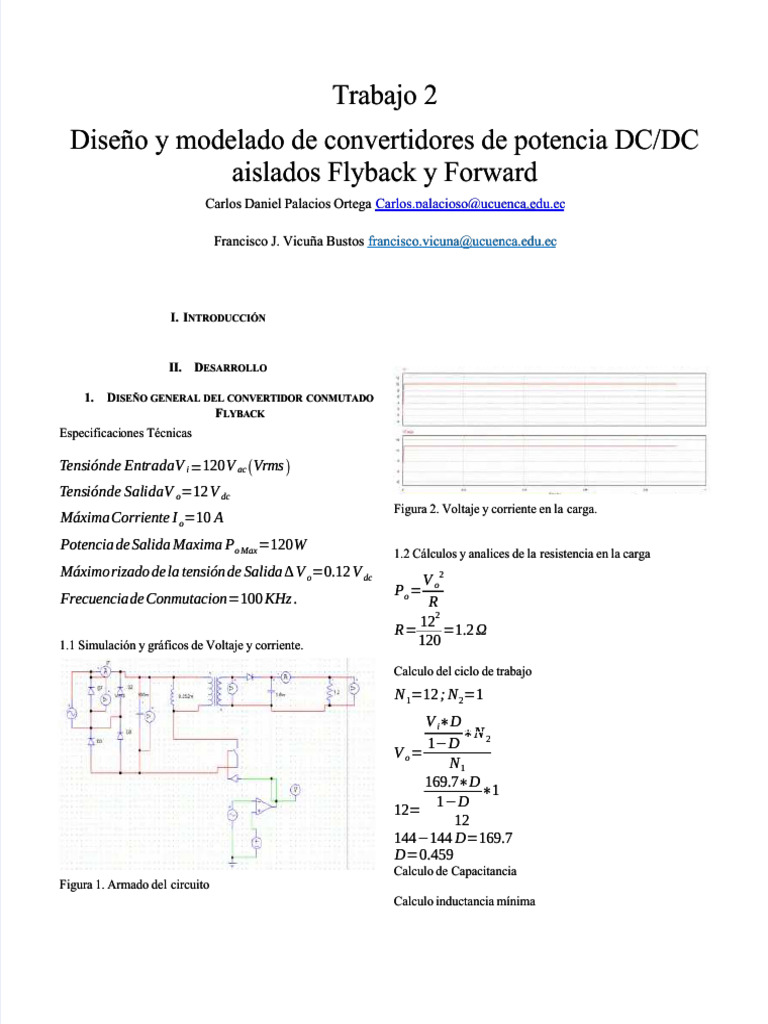 PDF Trabajo 2 Flyback Forward - Compress | PDF