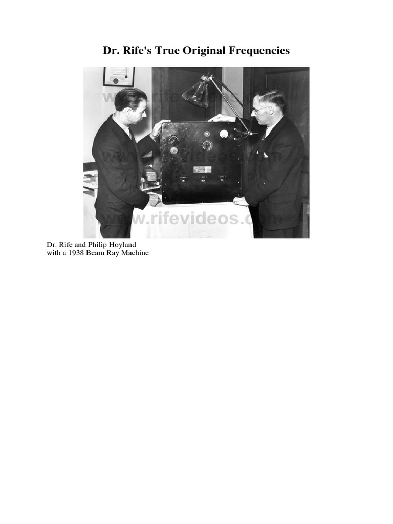 Dr. Rife S Original Frequencies | PDF | Hertz | Radio Frequency