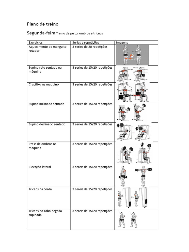 Plano de Treino | PDF