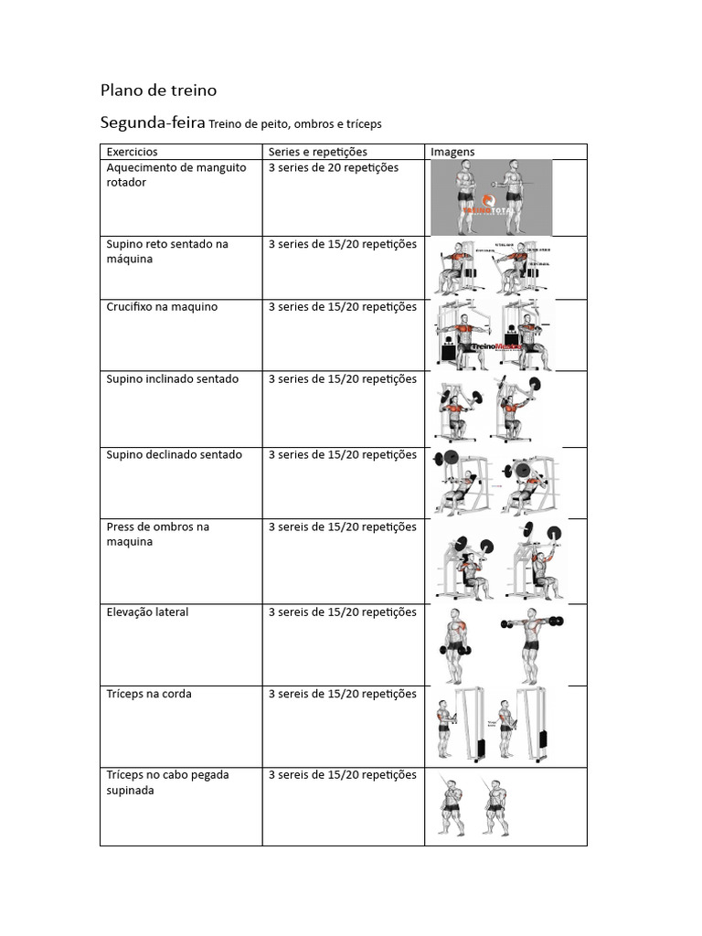 Plano de Treino | PDF