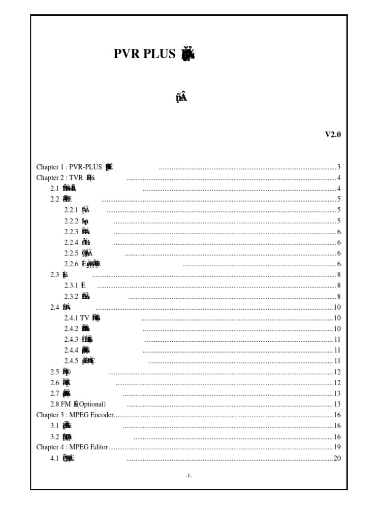 PVR PLUS User Manual (Korean) | PDF