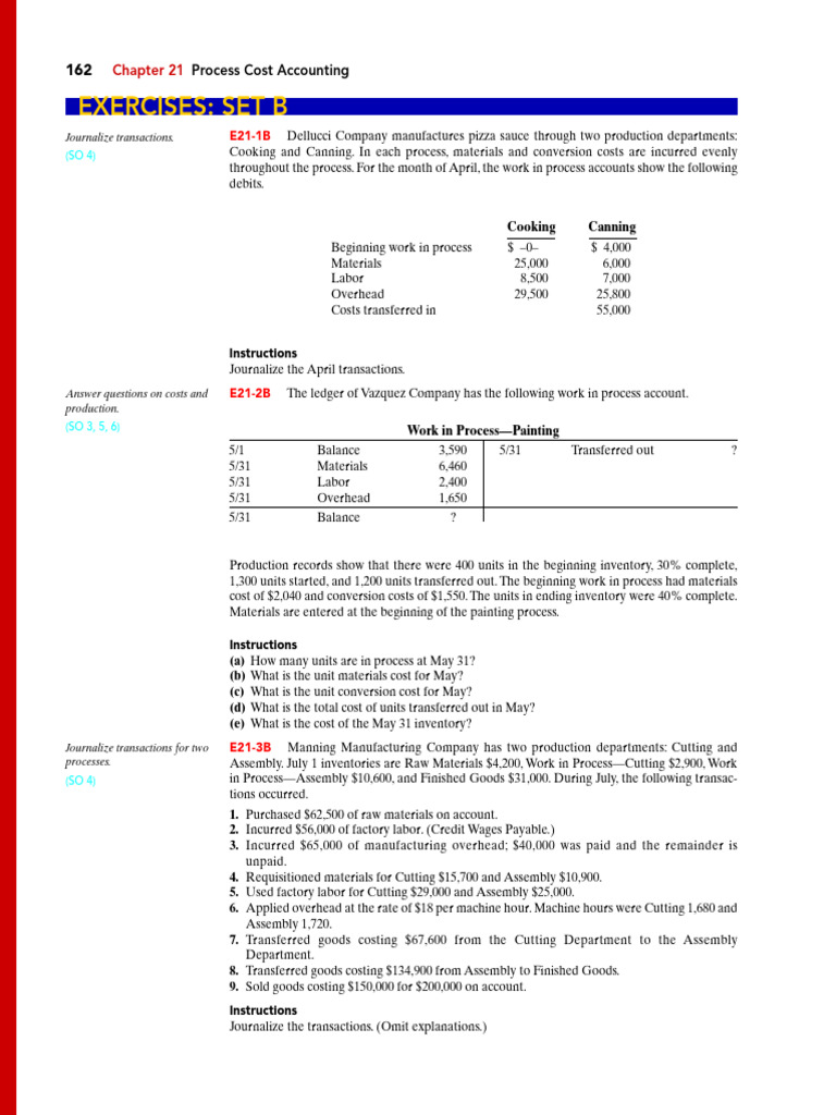 Accounting Principles 8th Edition - Exercises Chapter21 | PDF | Cost Of Goods Sold | Cost