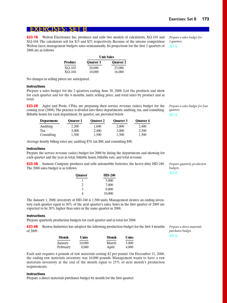 Accounting Principles 8th Edition - Exercises Chapter23 | PDF | Cost Of Goods Sold | Cost
