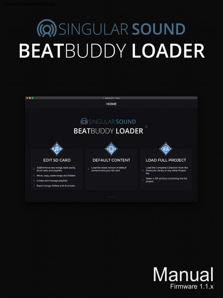 BeatBuddy+Loader+Software+Manual+Version+1 1 X-Compressed | PDF ...