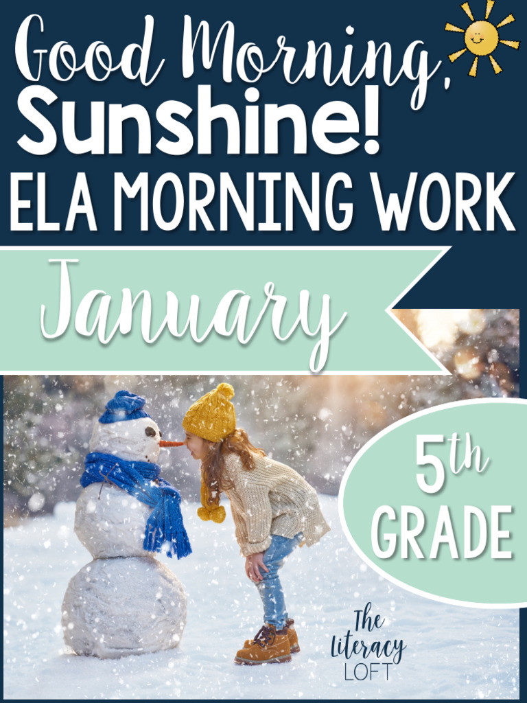 January ELA Morning Work 5th Grade Free Week | PDF