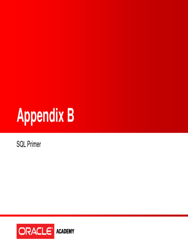 Apendix Notiuni SQL | PDF