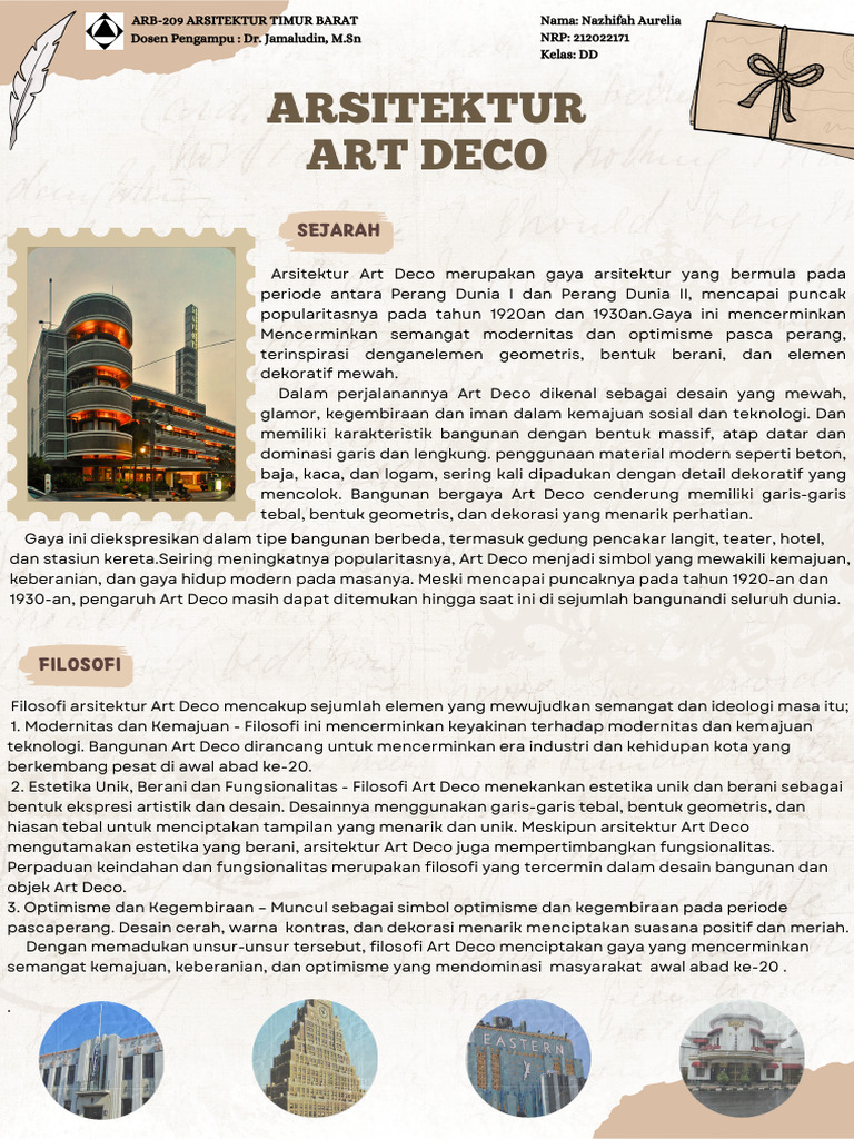 DD 212022171 Nazhifah Aurelia Arsitektur Art Deco | PDF