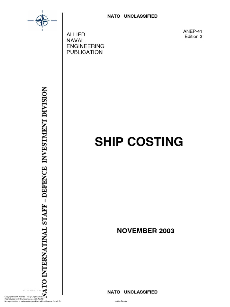 ANEP 41 Ed3 Ship Costing | PDF