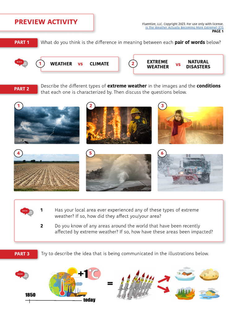 Istheweatherbecomingmoreextreme Lessonplan | PDF